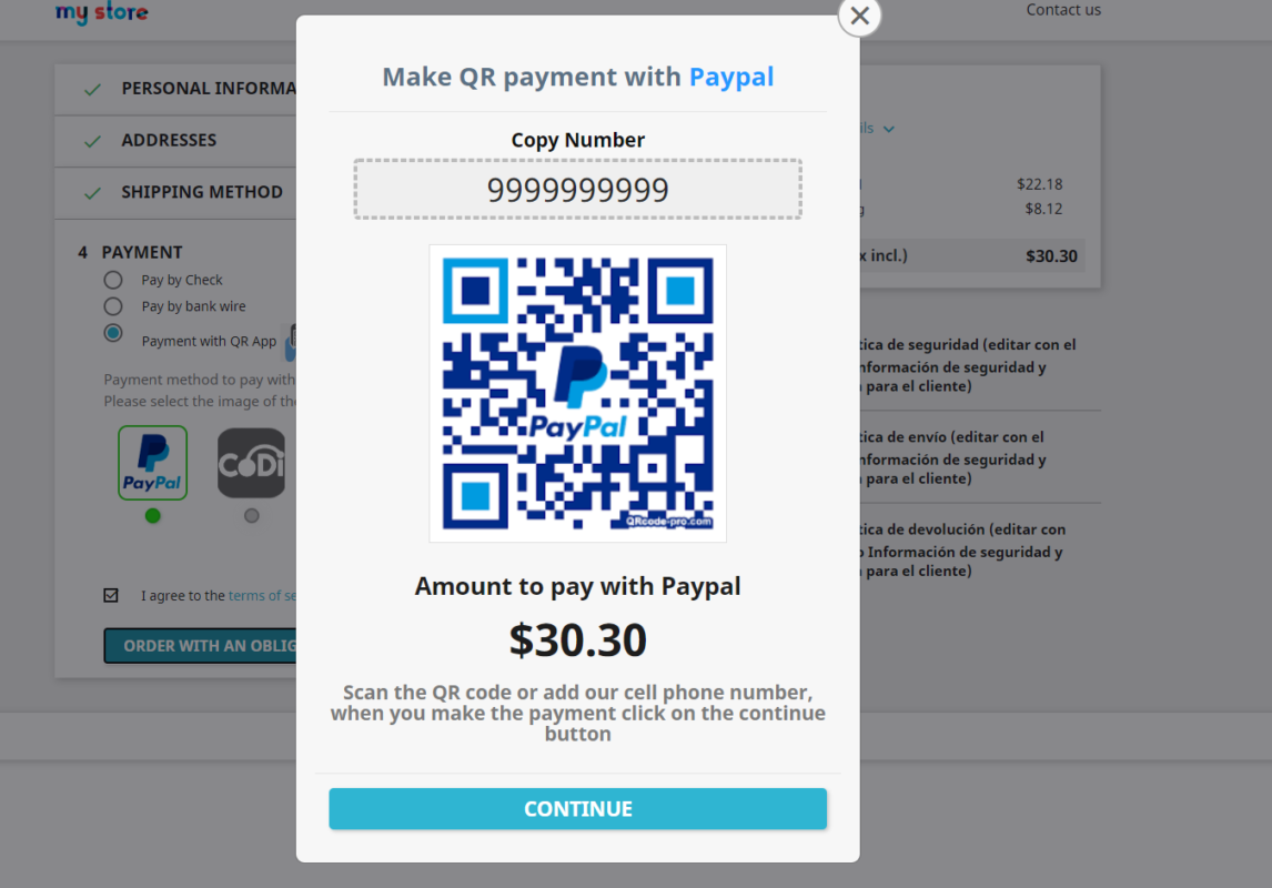 SCAN QR & PAGO (Contactless) -Opencart - Pasarelas de Pagos